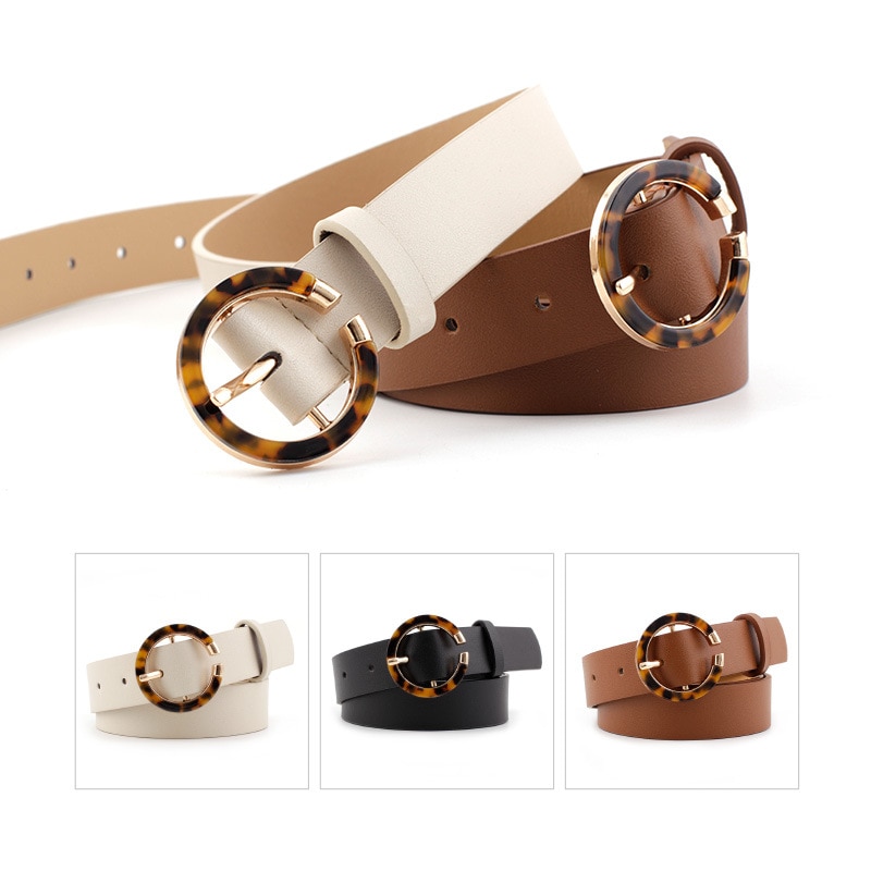 Designer Leopard Print Belt Strap Luxury PU Leather Waist Belt for ...