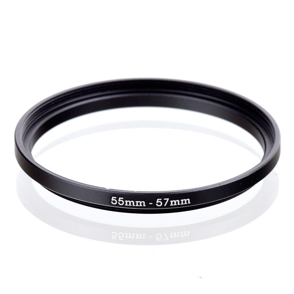 55mm 57mm 55 57mm 55 to 57 Step Up Ring Filter Adapter black ...