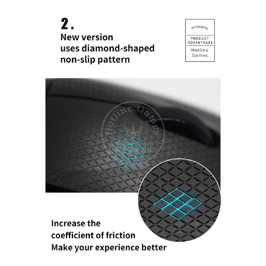 Hotline Games Mouse Skates Side Stickers Sweat Anti-slip Tape for ...