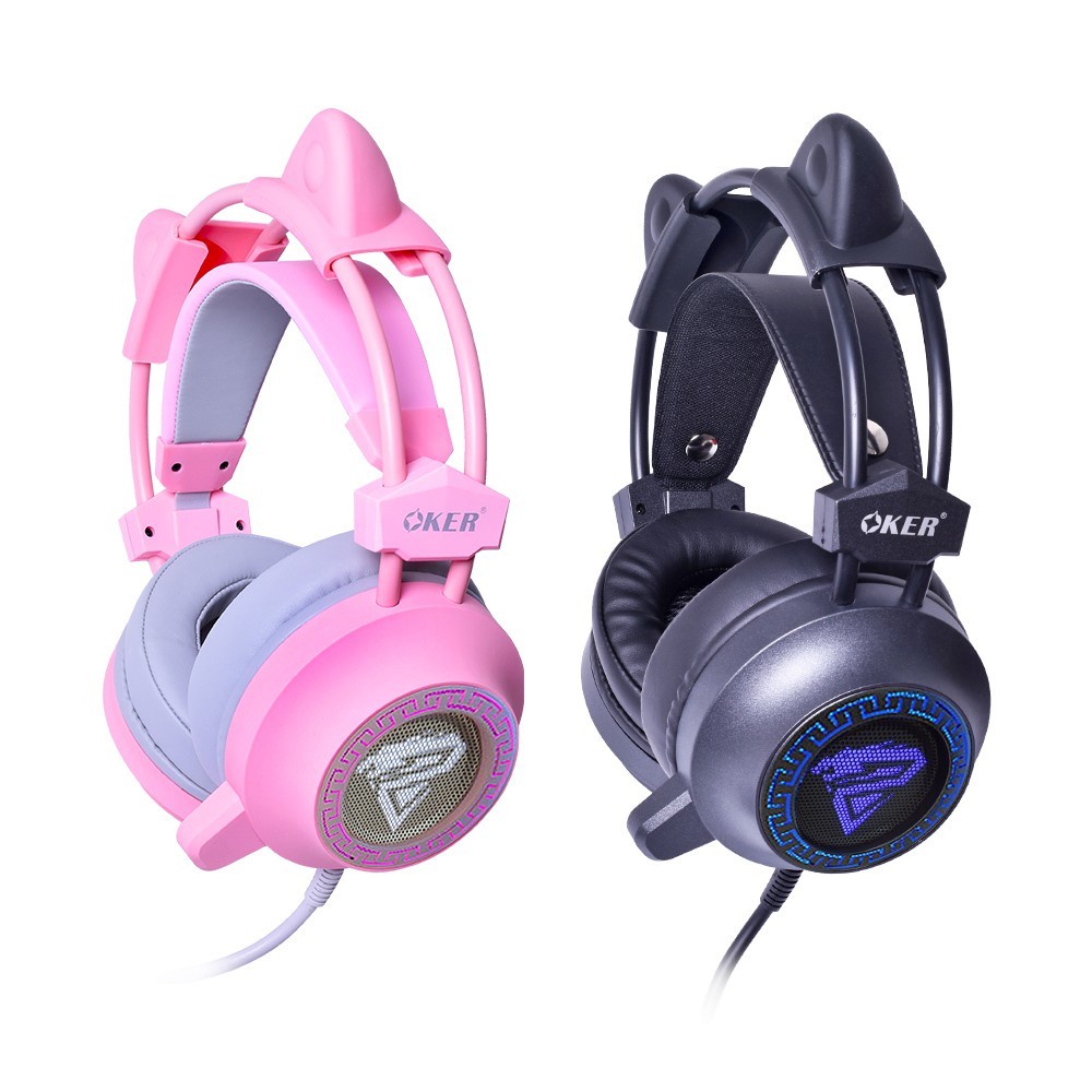 หูฟัง Oker H995 Pink Gaming Headset 1-Y | Shopee Thailand