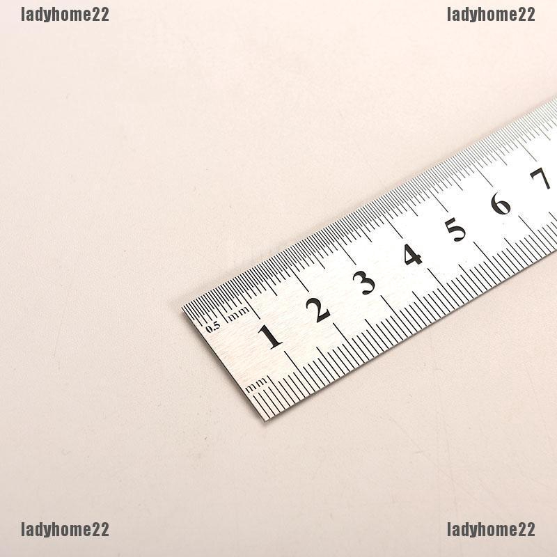LH 30cm Stainless Metal Ruler Metric Rule Precision Double Sided ...
