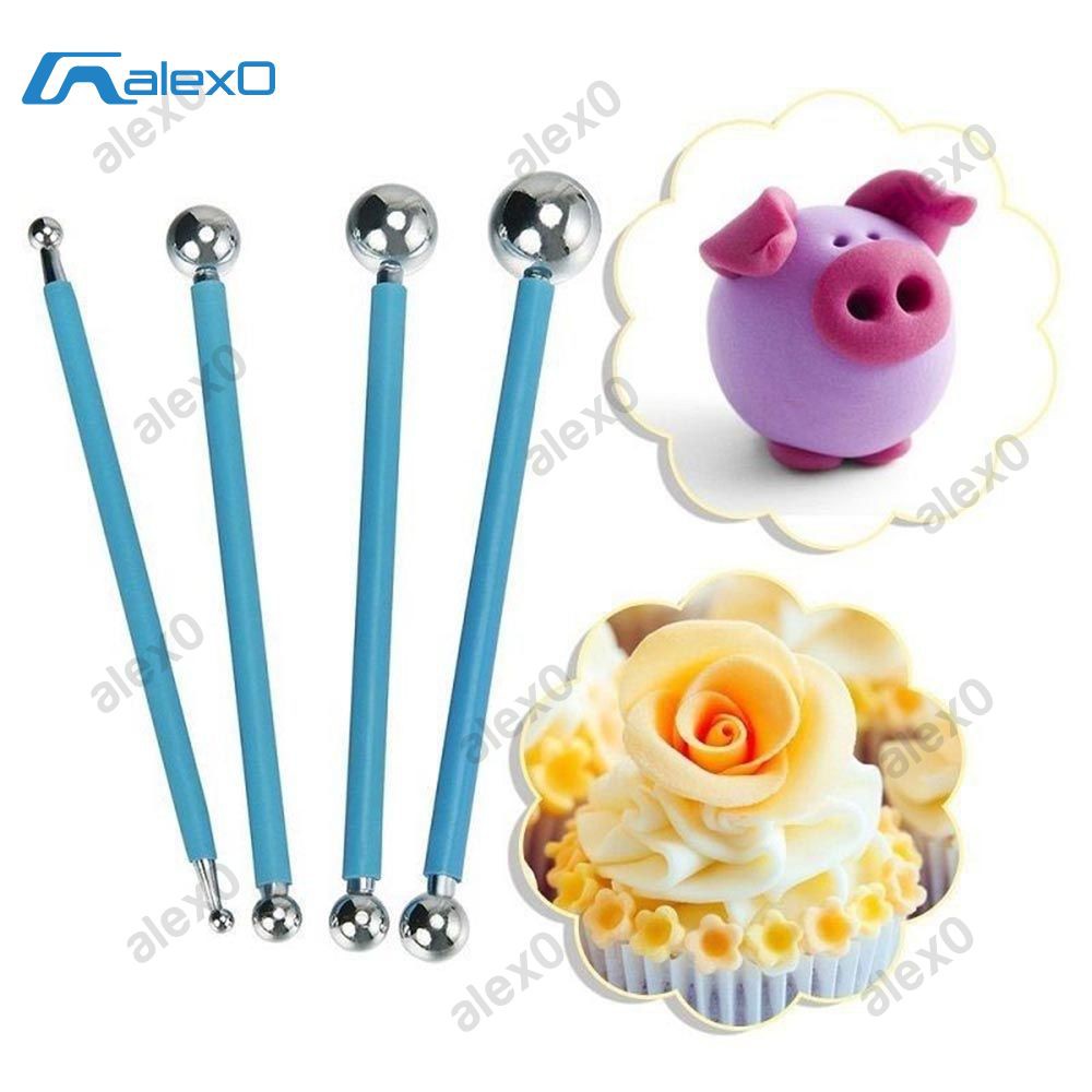 'IN Stock' 4pcs/set 8 Heads DIY Stainless Steel Polymer Modeling Clay ...