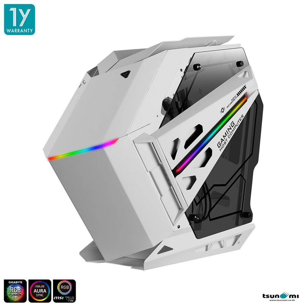 เคสคอมพิวเตอร์ Tsunami Coolman Mecha ARGB Tempered glass ATX Gaming ...