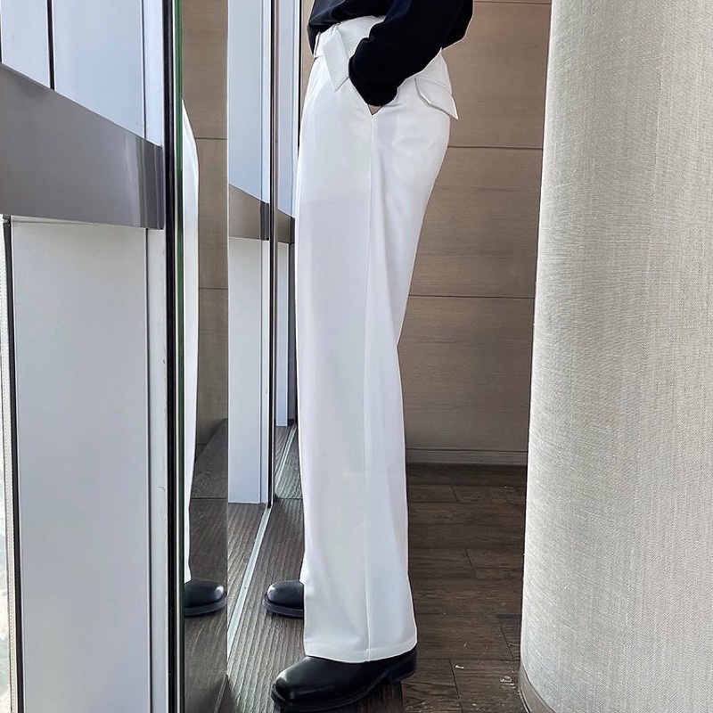 Rocket pants กางเกงสแลคเอวสูงทรงกระบอกตรง - zamio.official - ThaiPick