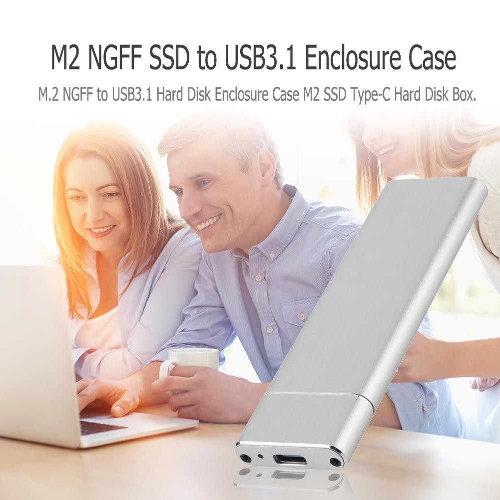 [ Inner ] M . 2 NGFF SSD 6 Gbps to USB 3.1 Type-C อะแดปเตอร์แปลง Enclosure Case Disk Box ...