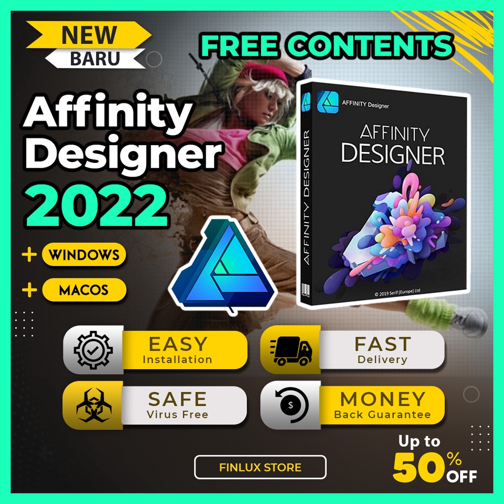 Serif Affinity Designer v1.10 latest update 2022 lifetime | Shopee Thailand