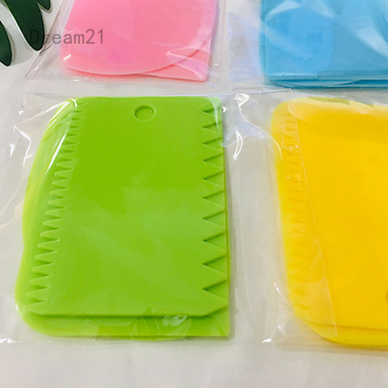 Dream21.th 3Pcs/Set Plastic Dough Icing Fondant Scraper Cake Decorating ...