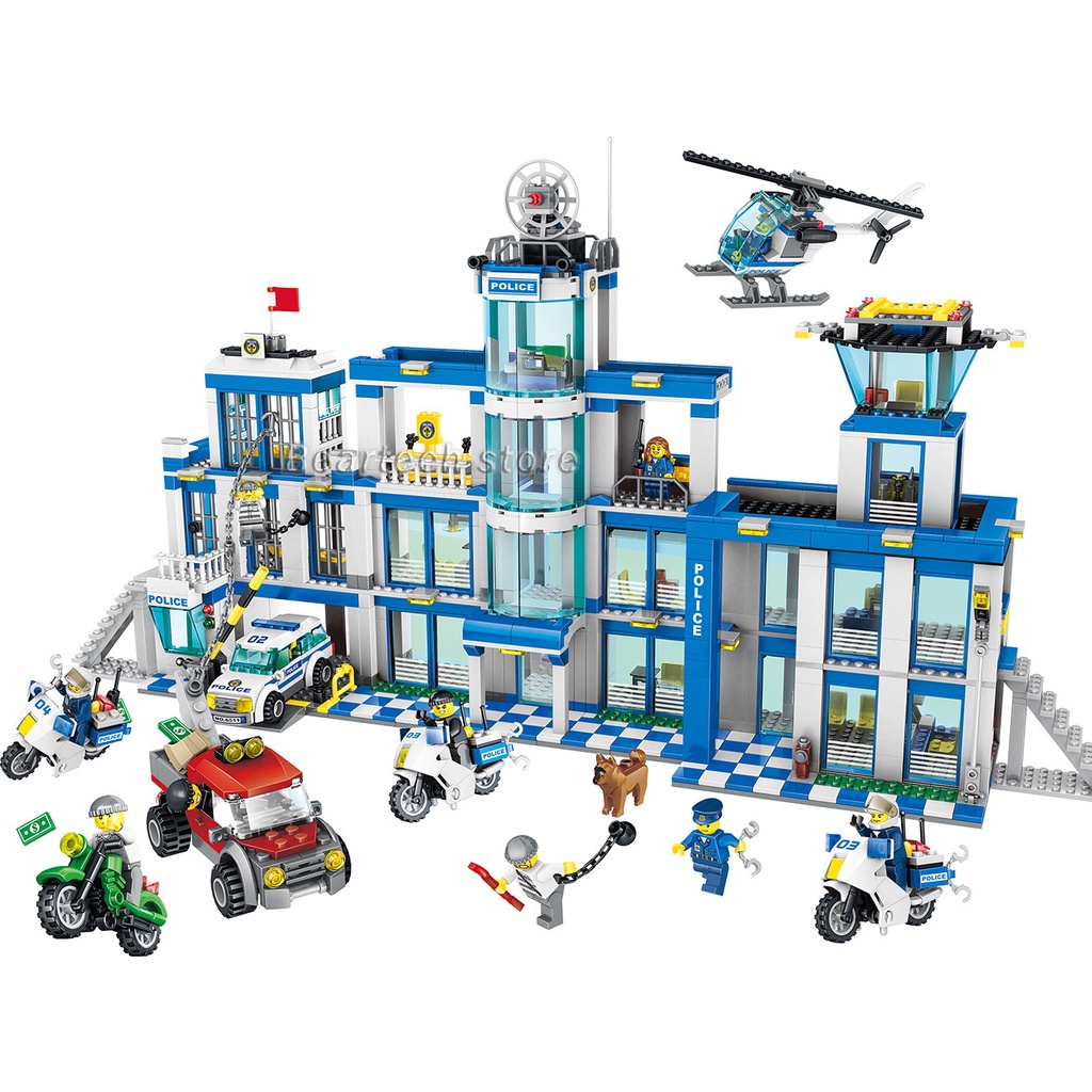 1397pcs LEGO City Series Police Headquarters Building Blocks Swat ...