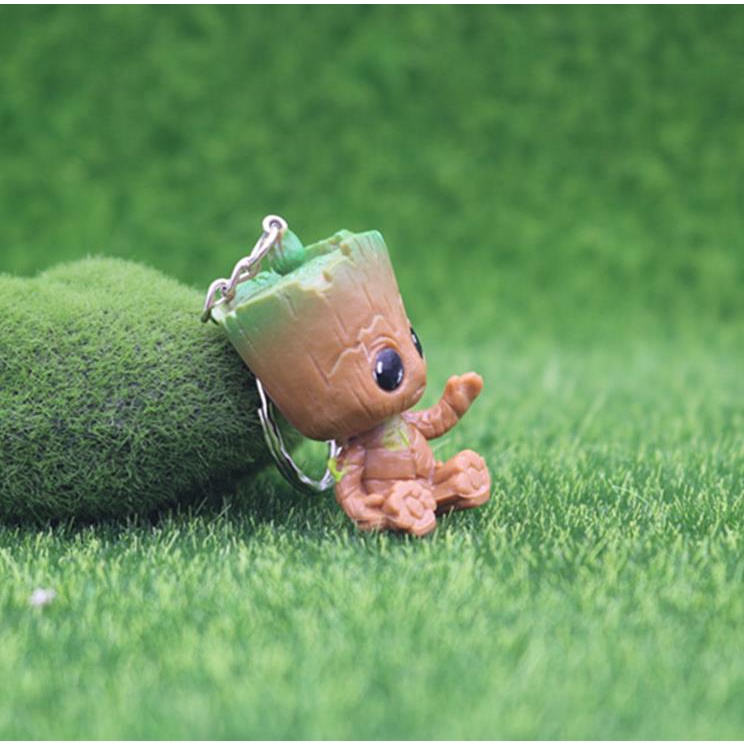 Groot Keychain Bag Car Key Chain Cute Tree Man Pendant Figure Keyring ...