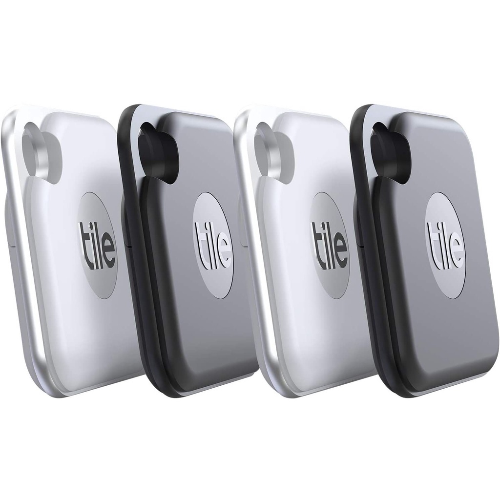 Tile Pro ( 2020 ) Bluetooth Tracker (4 Packs, Black and White ) RE ...