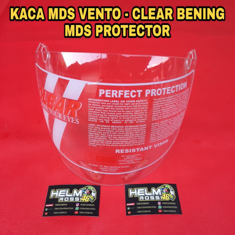 Mds VENTO Visor Glass - กระจกกันรอย MDS - MDS lazerr - MDS pro series ...