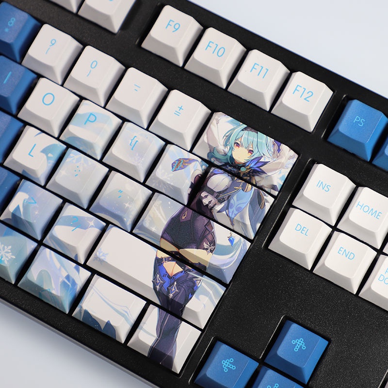 Genshin Impact Keycap โปรไฟล์เชอร์รี่ Eula Theme Keycap PBT Dye ...