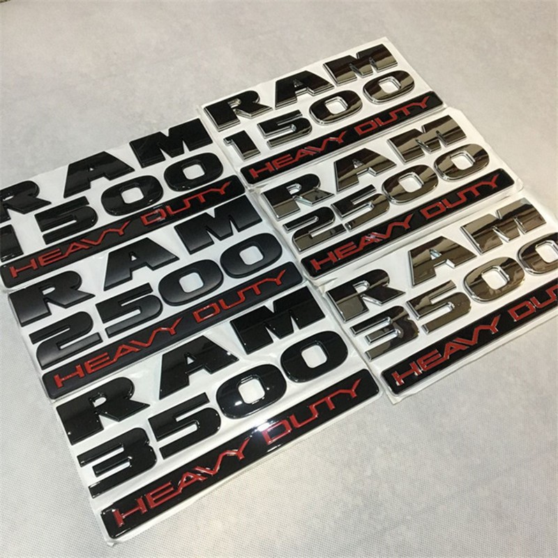 รถ ภายนอกรถChrome ABS Sticker for Dodge RAM 1500 2500 3500 Heavy Duty ...