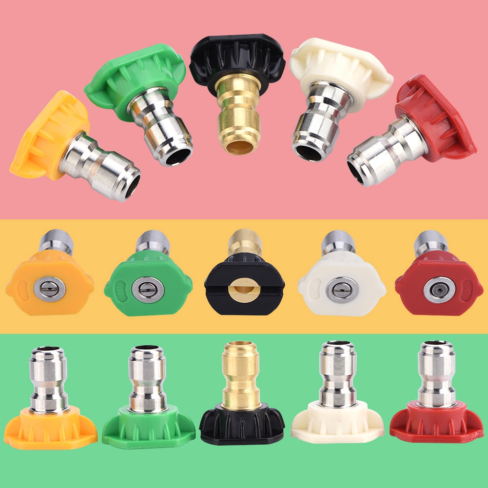 New Pressure Washer Spray Nozzles Tip Set Variety Degrees For Quick ...