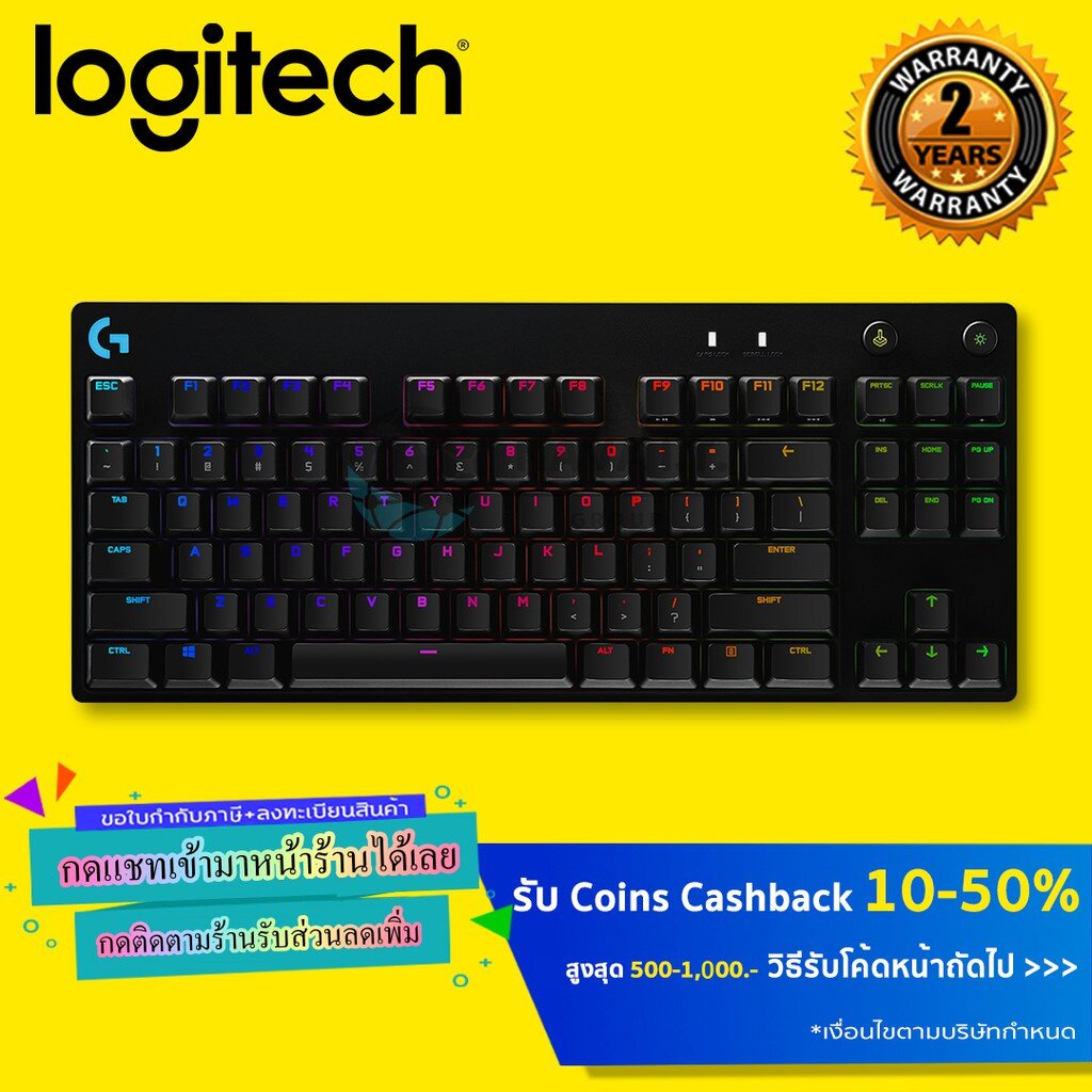 ﹍HOT⚡️ Logitech G Pro X Mechanical Gaming Keyboard with GX BLUE CLICKY ...