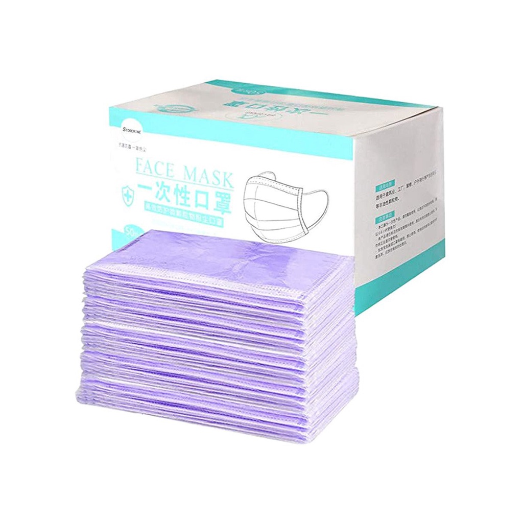 +I Purple Protective Masks Face Shield Three Layer Protective ...