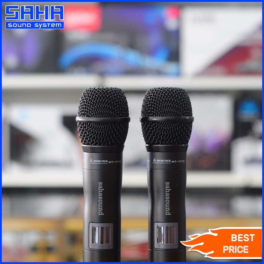 (ประกัน 1 ปี) MICRO TECH MT-777D ไมค์ลอย ไมโครโฟนไร้สาย UHF ด้ามอลูฯ - เสาหน้า เปลี่ยนคลื่นได้ ...