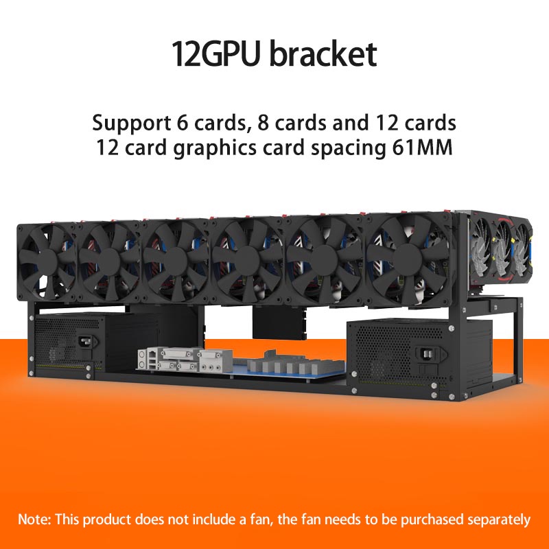 การ์ดจอ6 Cards 8 Cards 12 Cards Graphics Card Fixing Bracket Open Dual ...