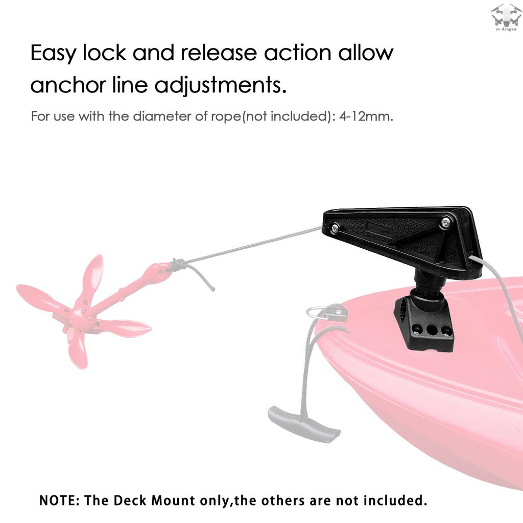 Anchor Lock with Release System Side Deck Mount for Kayaks Canoe Small ...