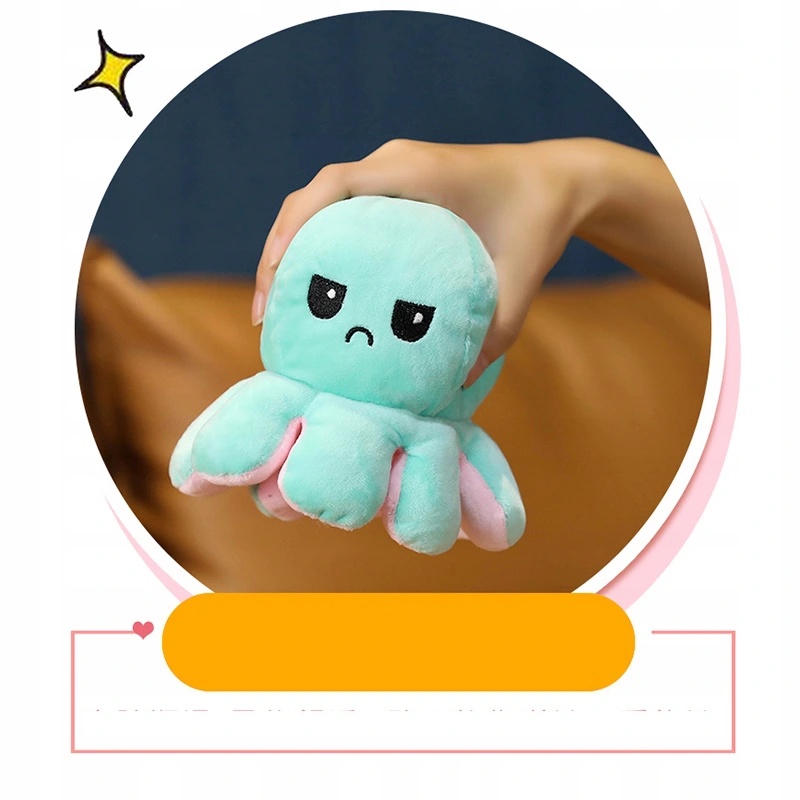 ตุ๊กตาปลาหมึก Reversible Flip octopus ตุ๊กตา ของเล่น ของขวัญเด็ก พลิก ...
