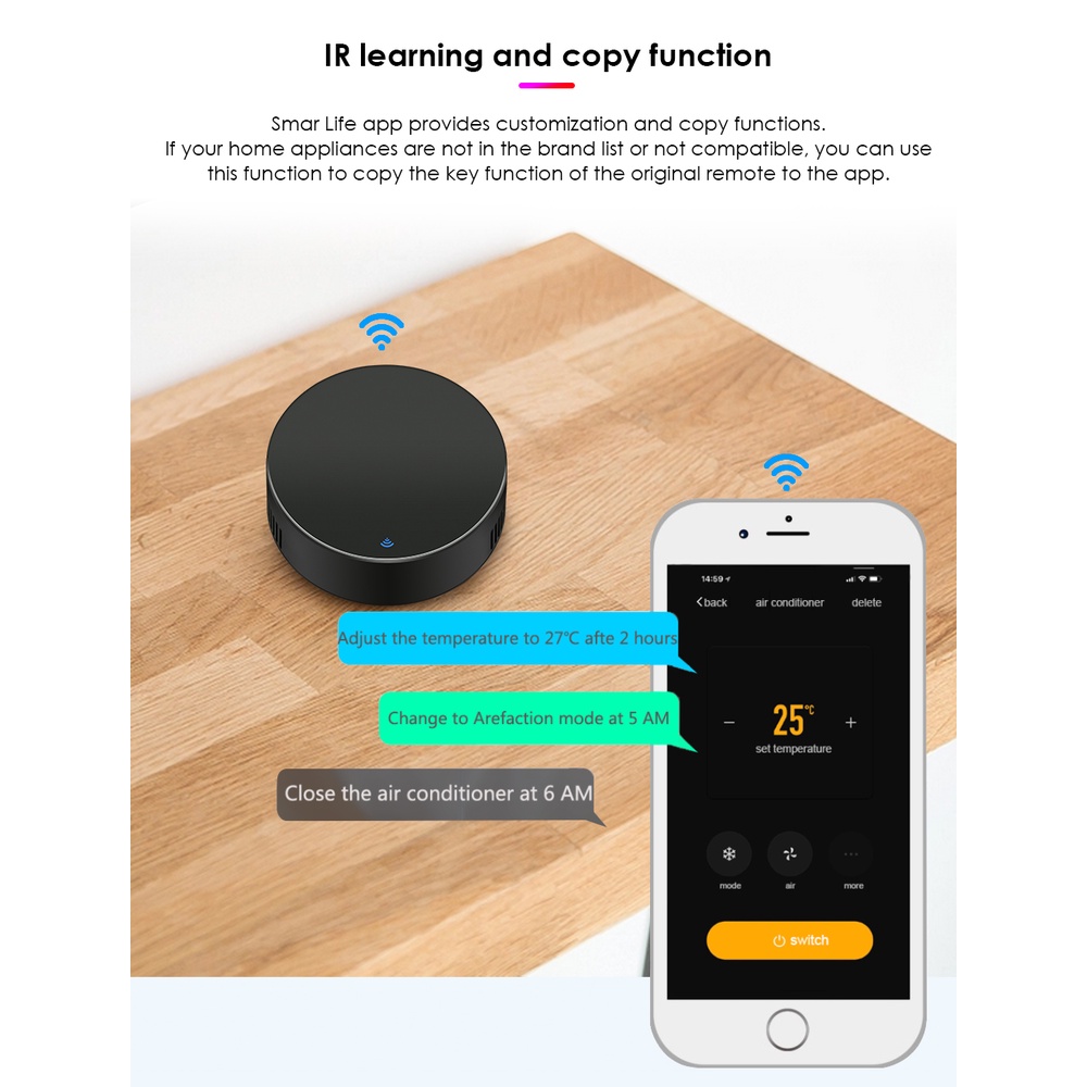 Alexa Google Home Voice Control Tuya Universal Mini Smart Home ...