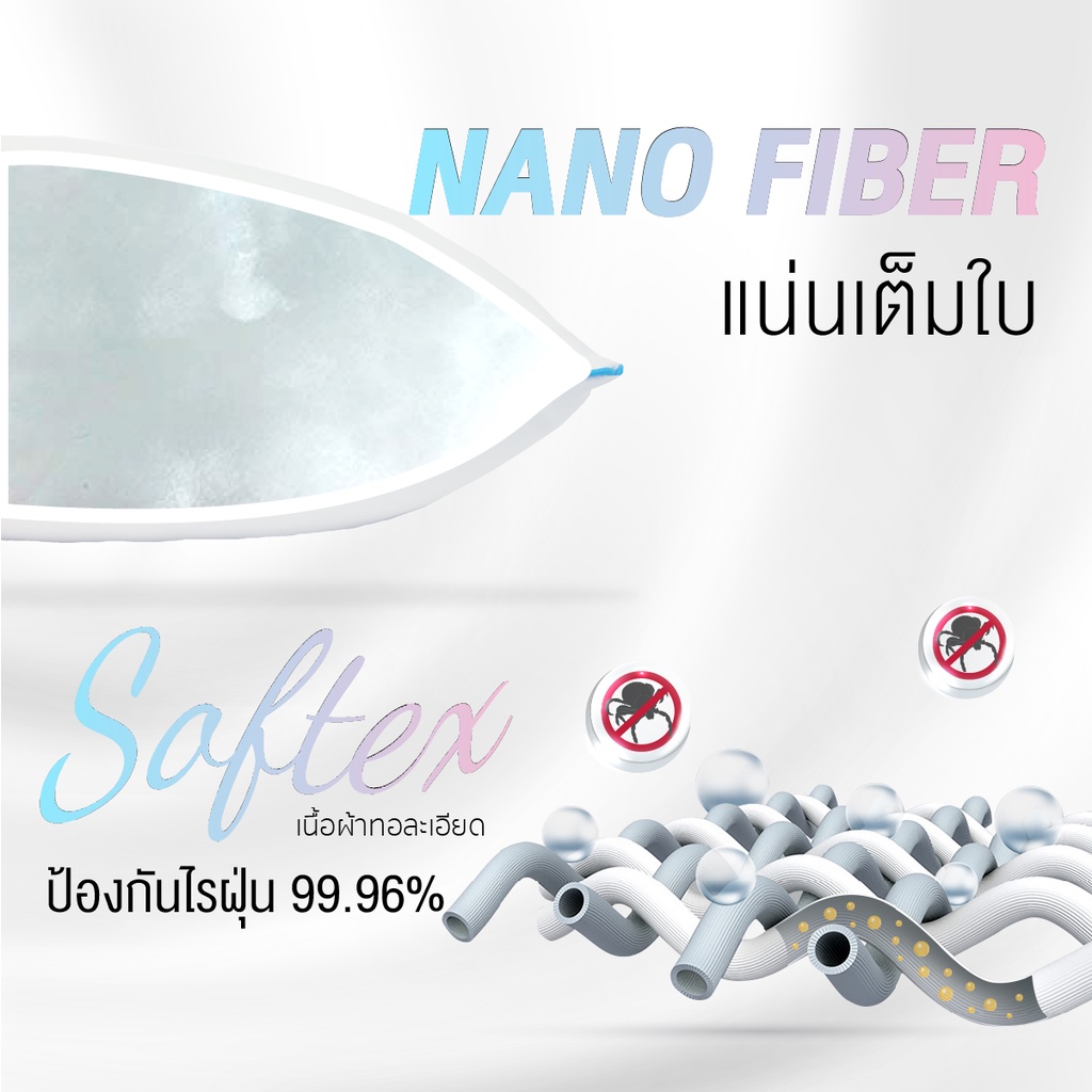 ibed หมอนหนุนโรงแรม Sof-touch รุ่น Soft II สัมผัสนุ่มแบบ 3D ป้องกันไรฝุ่น ซักเครื่องได้ หลับสบาย ...