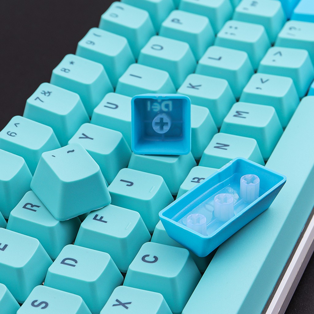 Keycap Blue cyan 61 87 104 PBT keycaps พิเศษเหตุการณ์ Keycaps backlit ...