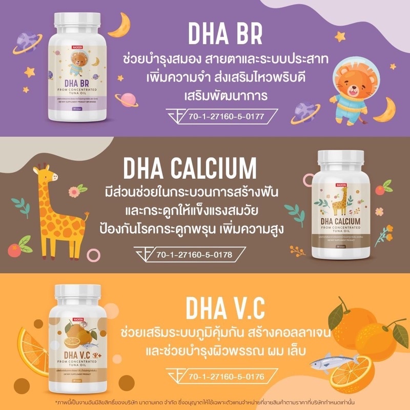 ของแท้ ส่งฟรี️ DHA Nadeen ดีเอชเอนาดีน บำรุงสมอง เสริมพัฒนาการ จดจำดี มีสมาธิ สร้างภูมิคุ้มกัน ...