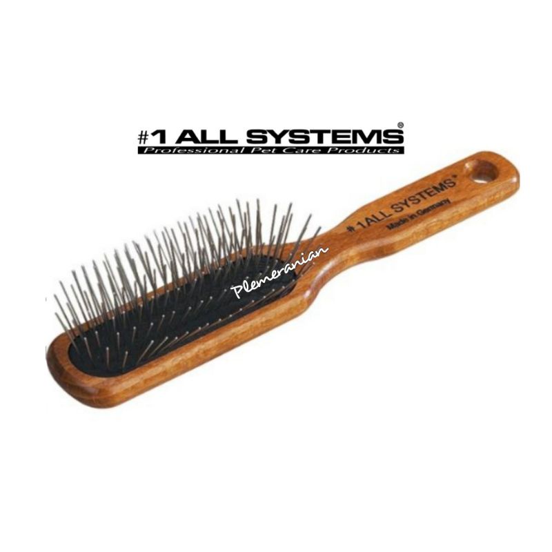 1 All Systems Pin Brush - Oblong Wood (7 Rows/27mm Pins) | Shopee Thailand