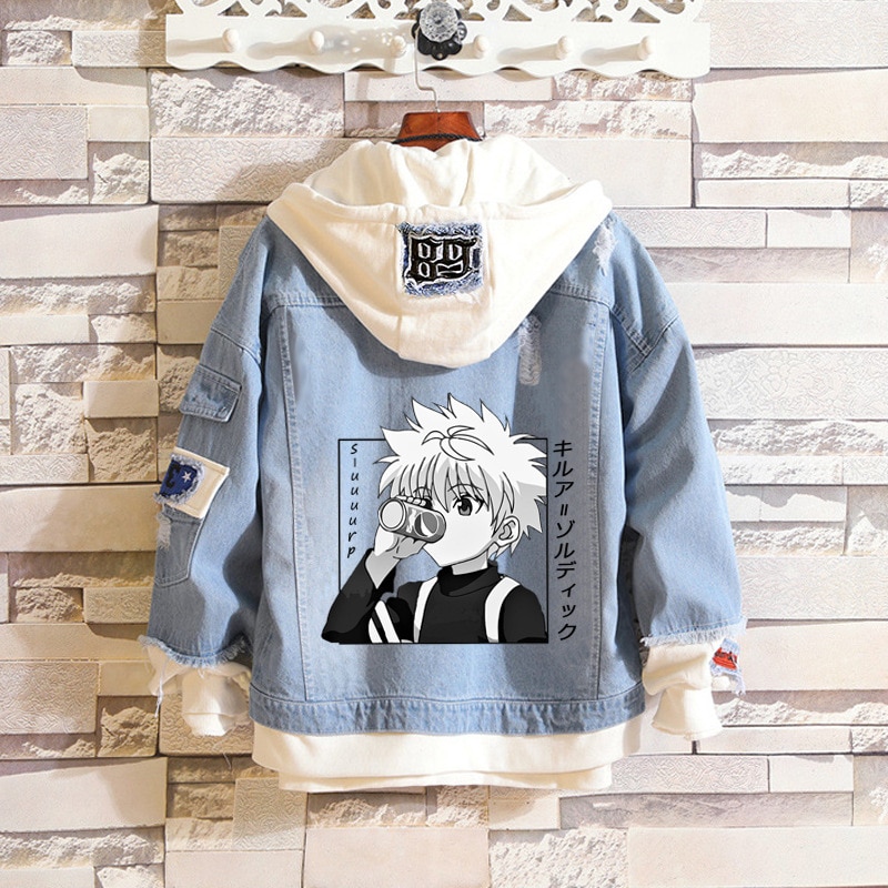 Anime HUNTER x HUNTER Costume Jean Jacket GON·FREECSS Coslay Denim ...