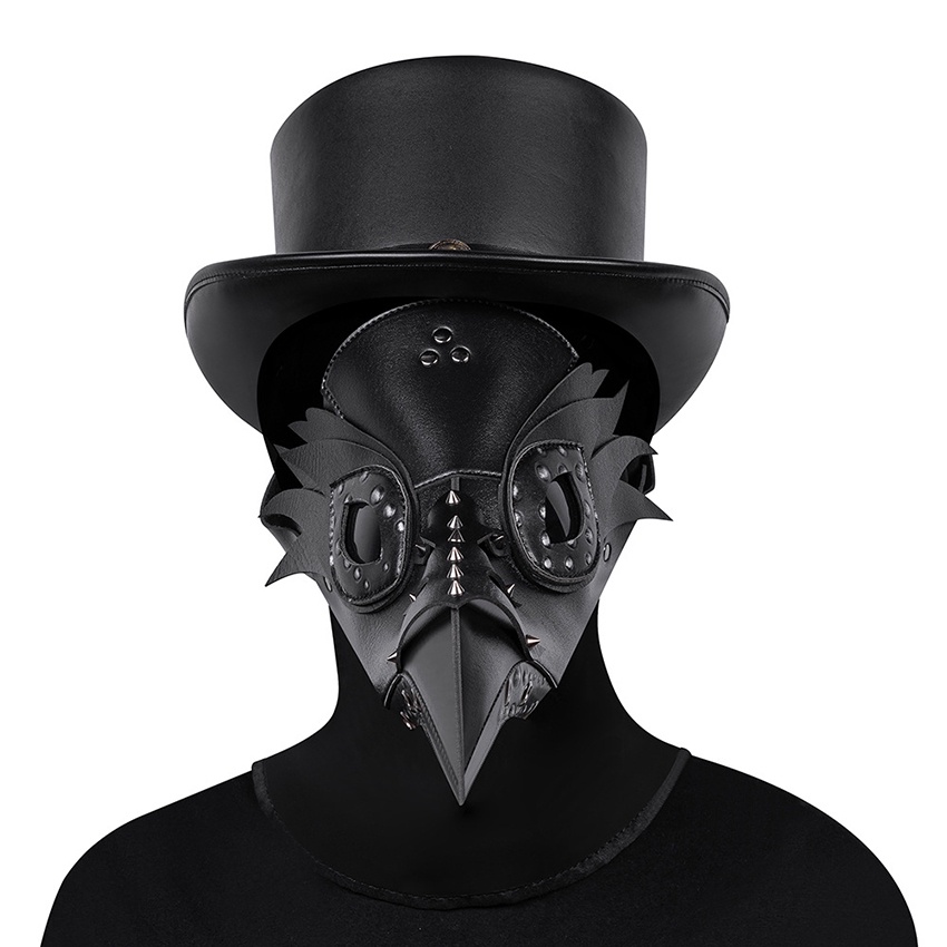 Steampunk Plague Doctor Mask Cosplay Anonymous Halloween Leather Gothic ...
