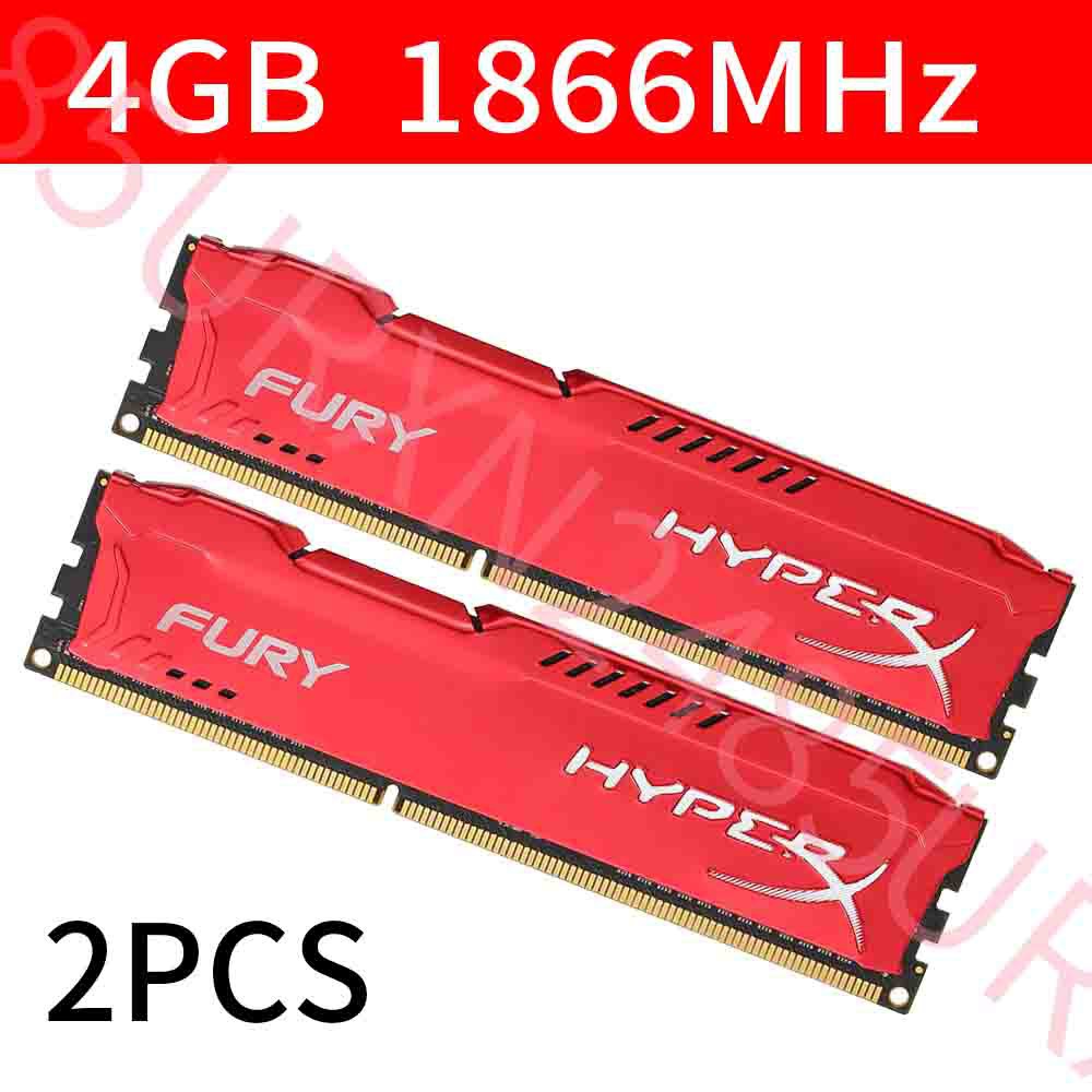 แกะ:HyerX FURY 8GB 2CS 4GB DDR3 1600MHz C312800 1.5V Deskto Memory C RAM White AD34 DIMM ...