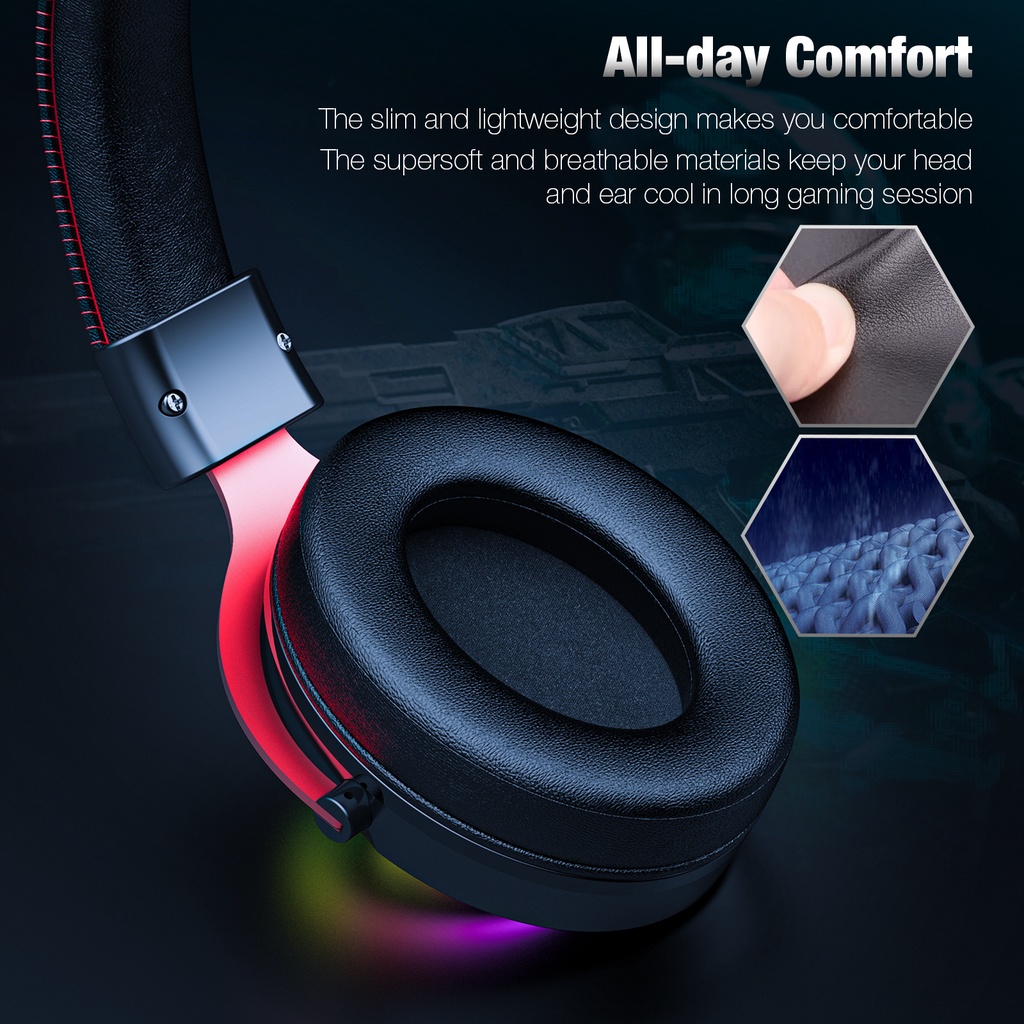 ONIKUMA X10 Cat Pink Devil Horn RGB Gaming Headset หูฟัง หูฟังมือถือ หู ...