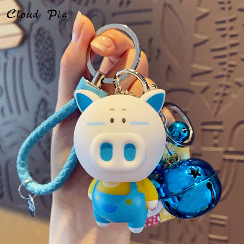 PLB genuine cartoon colorful cloud pig key chain cute fashion bag ...