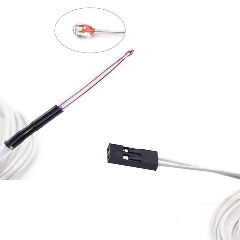 ชุด NTC 3950 100 K Thermistor with 1 Meter Wiring and Female Pin Head ...