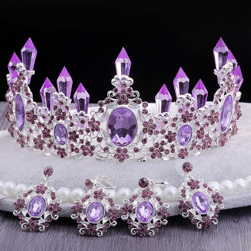 New Rhinestone Baroque Crystal Column Crown Accessories Feminine ...