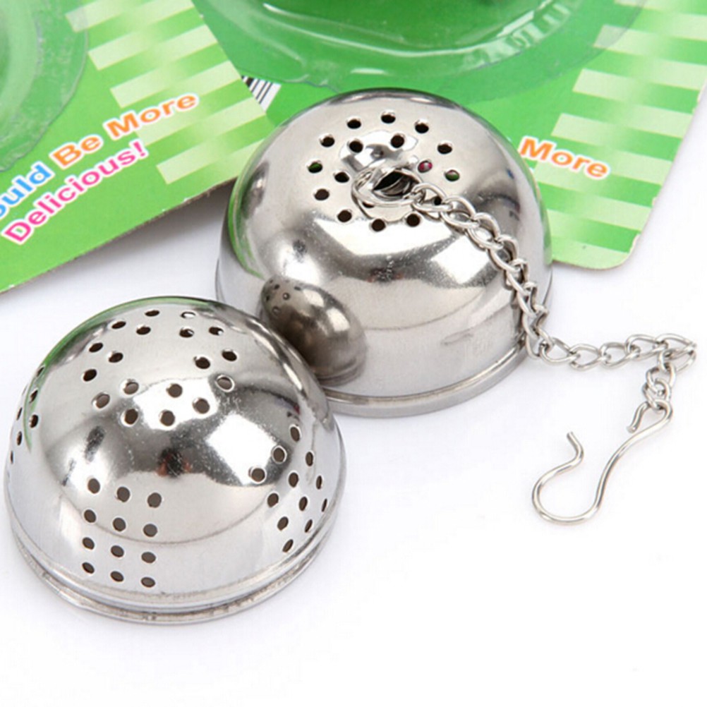 【Purpleredto】 Stainless Kettles Tea Sphere Locking Spice Egg Shape Ball ...