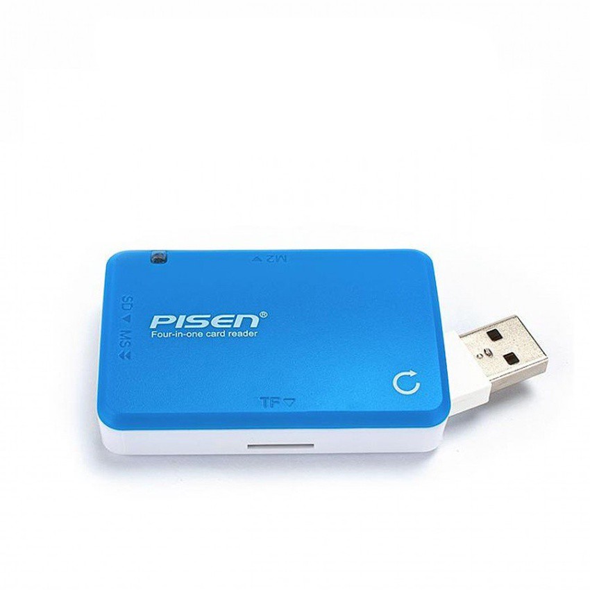 Pisen 4 in 1 card reader (Blue) | Shopee Thailand