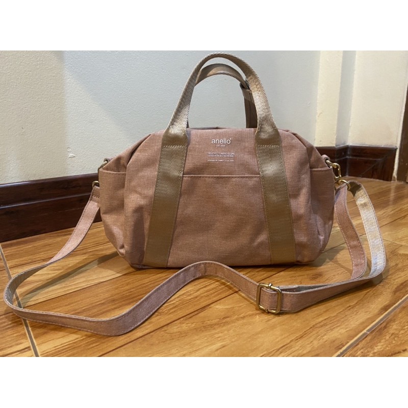 (BIG SALE )Anello leather 2 way mini boston bag ของแท้ แถมพวงกุญแจปอม ...