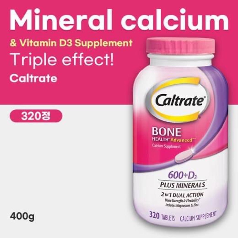 Caltrate Bone Health Advanced 600 D3 Plus Minerals 320 Tablets
