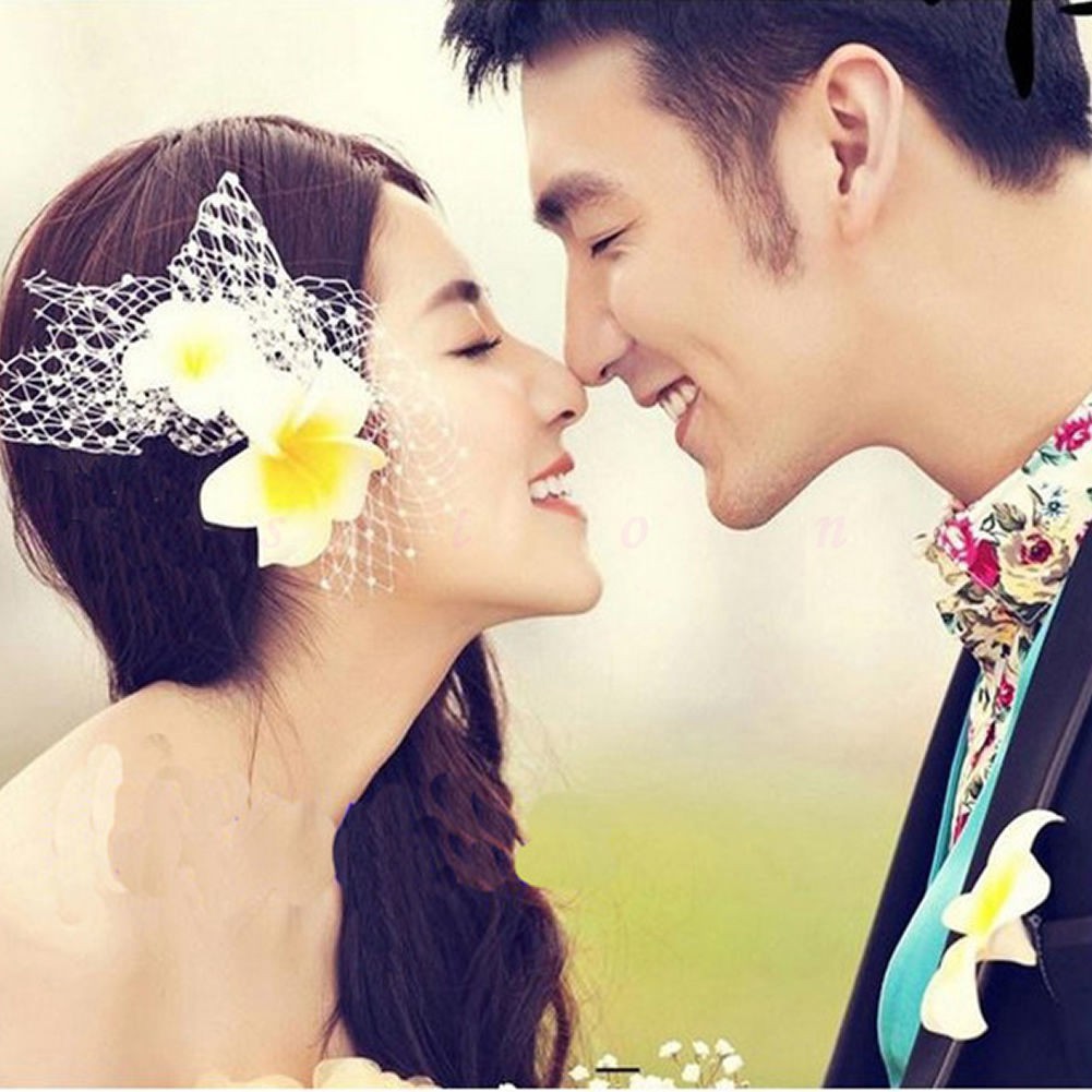 10Pcs Plumeria Hawaiian Foam Artificial Silk For Wedding Party ...