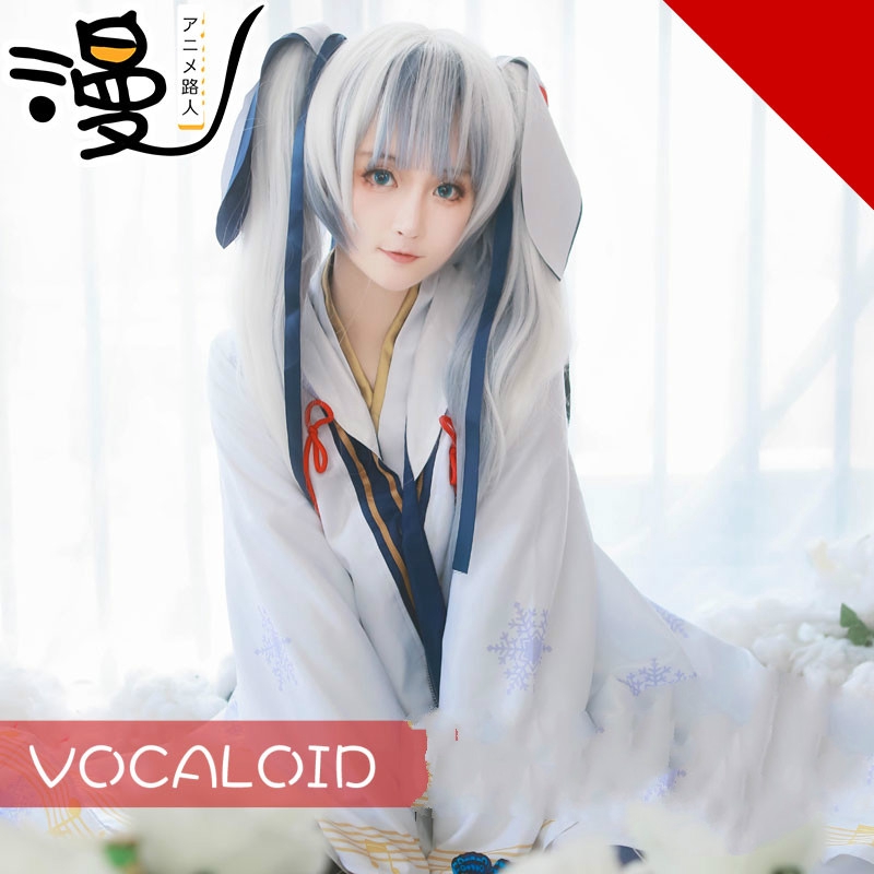 พรีออเดอร์ ????Miku Hatsune Miku Cos Clothing Snow Hatsune Kimono ...