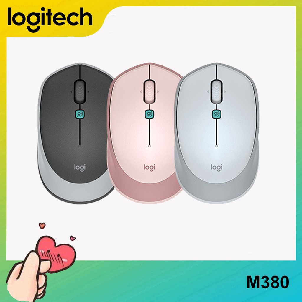 Ready เพื่อส่ง Logitech เสียง M380เมาส์ไร้สายเมาส์พื้นฐานสำหรับ PC ...