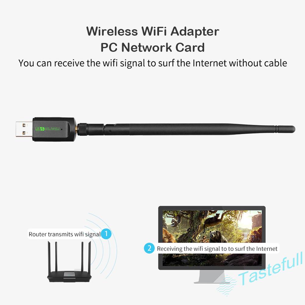 Ttf อะแดปเตอร์การ์ดเครือข่ายไร้สาย 600Mbps Usb Wifi Adapter Lan พร้อม ...