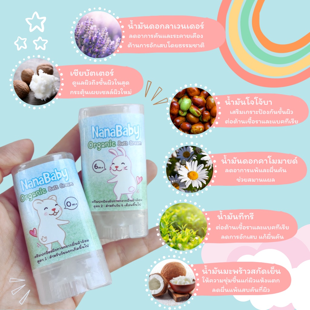 ครีมทาก้นเด็ก ครีมทาผื่นทารก ออร์แกนิก NanaBaby Organic Butt Cream - nanababy.official - ThaiPick