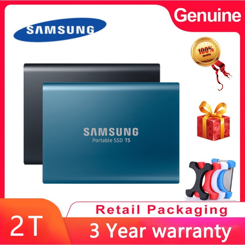 Samsung T5 2TB/1TB Portable External SSD - Red+Pouch | Shopee Thailand