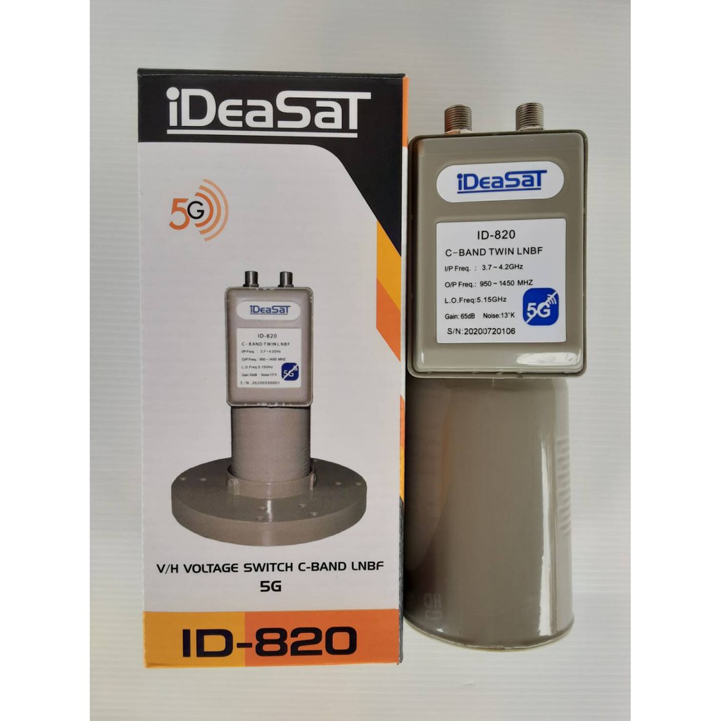 หัวรับสัญญาณดาวเทียมIDEASATรุ่น ID-820 ตัดสัญญาณ 5G (C-BAND 2 ขั้ว) 5.0 ...