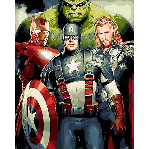 ღღDH DIY Paint By Numbers Oil Canvas Painting Marvel Avengers C4LJ ...
