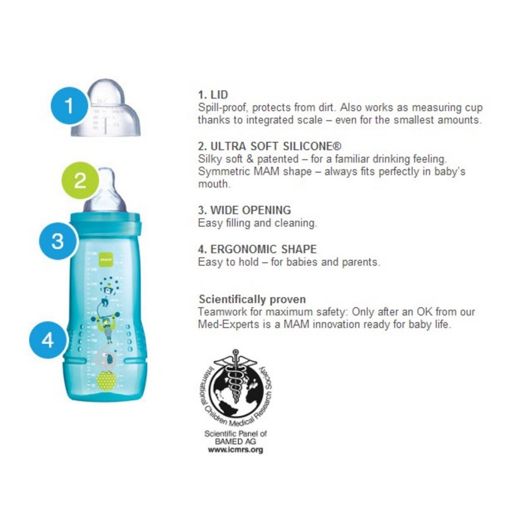 MAM ขวดนม BPA free 9.5 ออนซ์ (270ml) 2 ขวด (มี 3 สี) - s2zdqzmqkl1g - ThaiPick