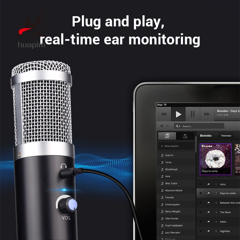 HP Condenser Microphone USB Computer Microphone for Podcast Recording ...